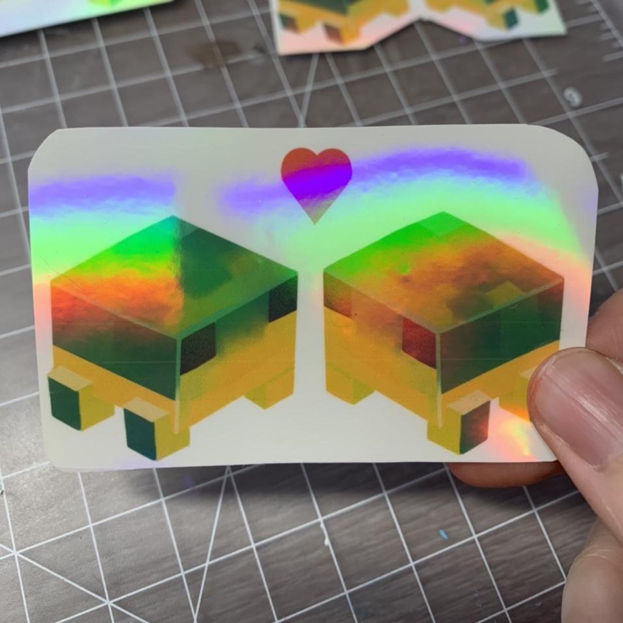 minecraft frog stickers handdrawn and handmade by... - Depop