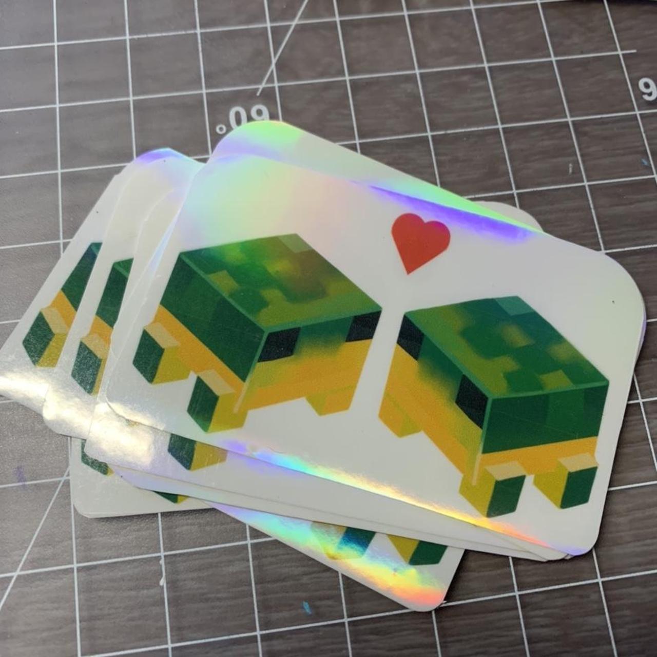 minecraft frog stickers handdrawn and handmade by... - Depop