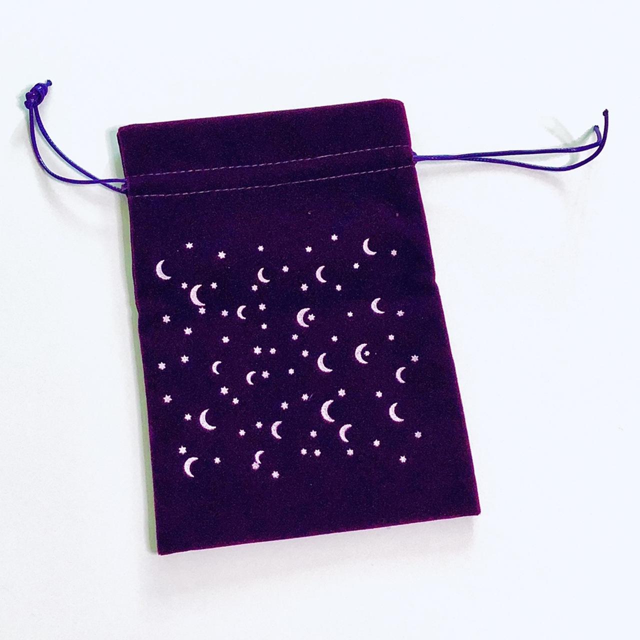 Dark purple burgundy velvet drawstring witch bag,... - Depop