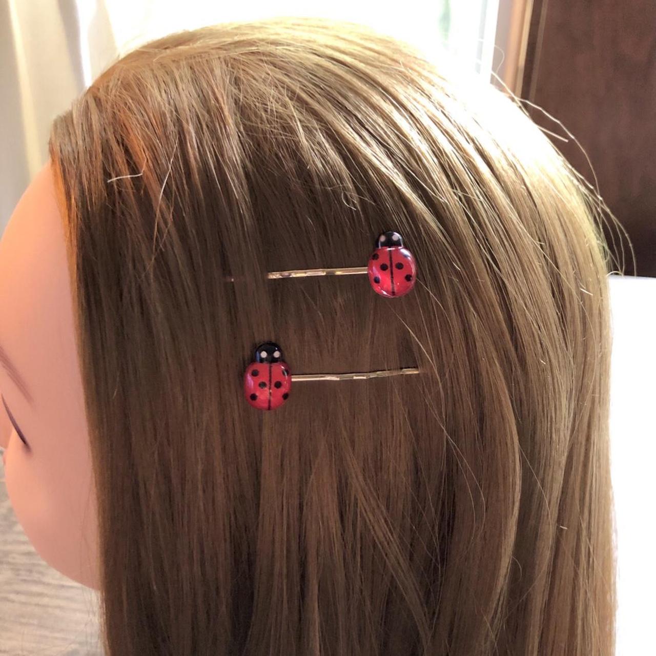 Ladybug bobby pins, lady bug hair clips, ladybird,... - Depop