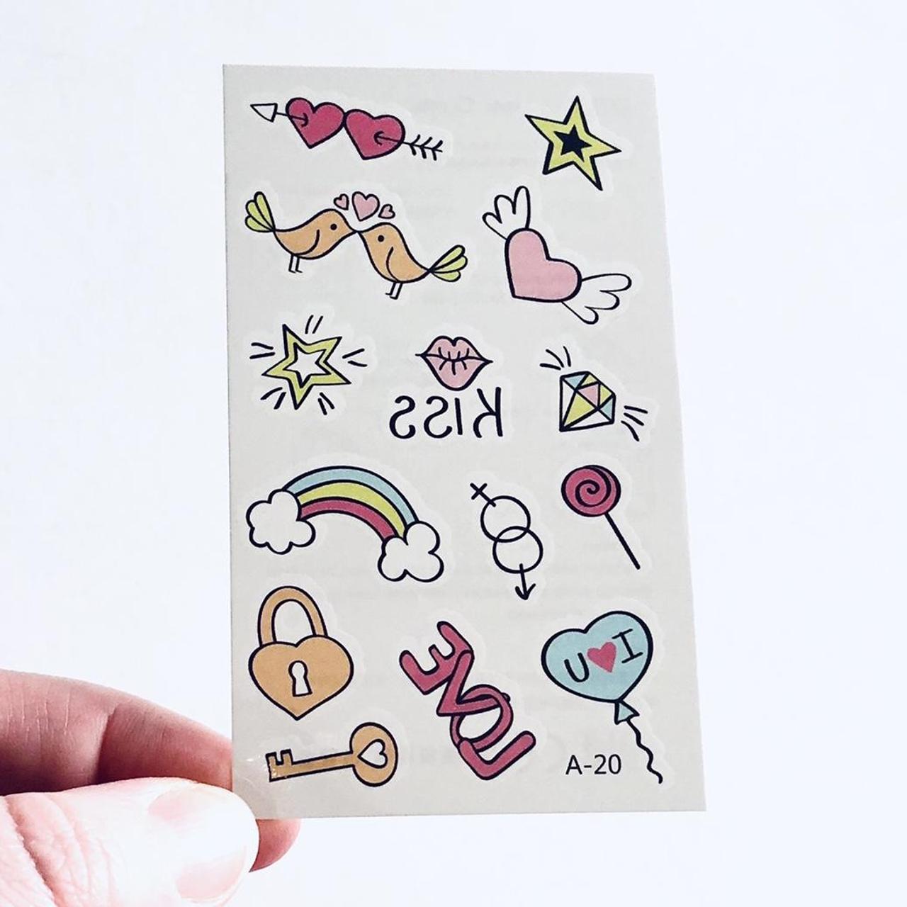 Valentine’s day lovers multi tattoo sheet, love... - Depop