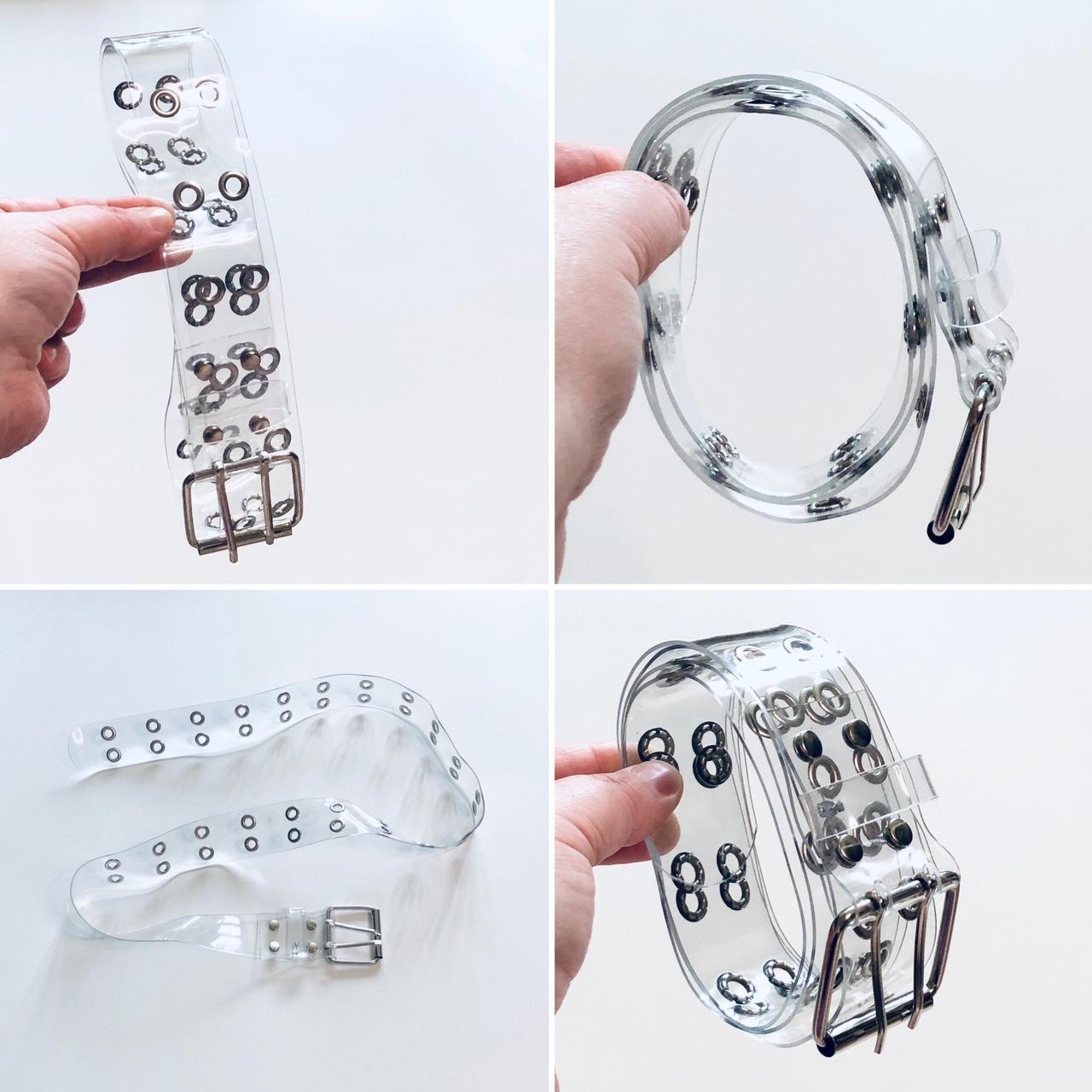 Transparent grommet belt, unisex clear grommet belt.... | Depop