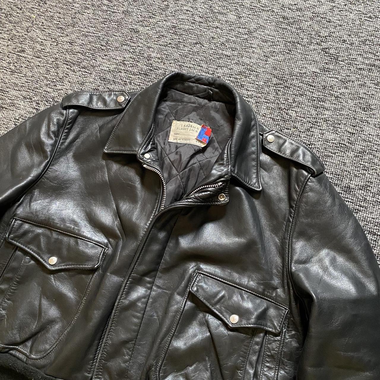 Vintage Schott Jacket Aviator leather Jacket... - Depop