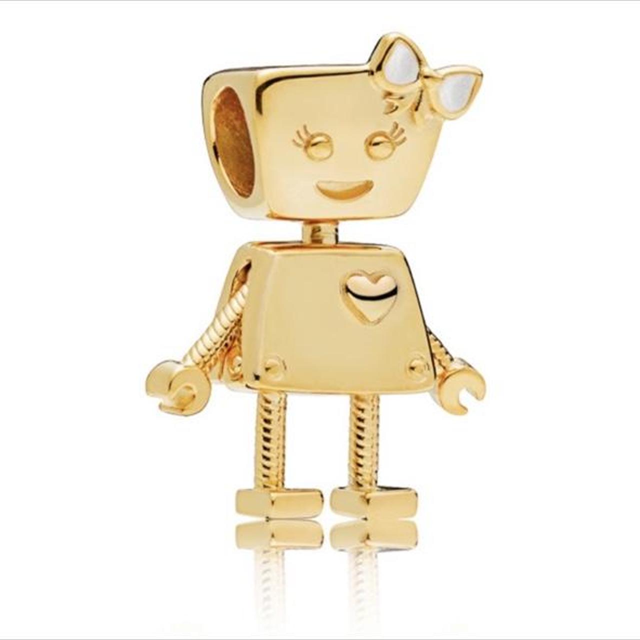 By PANDORA Jewelry Robot girl charm in Pandora Shine... - Depop