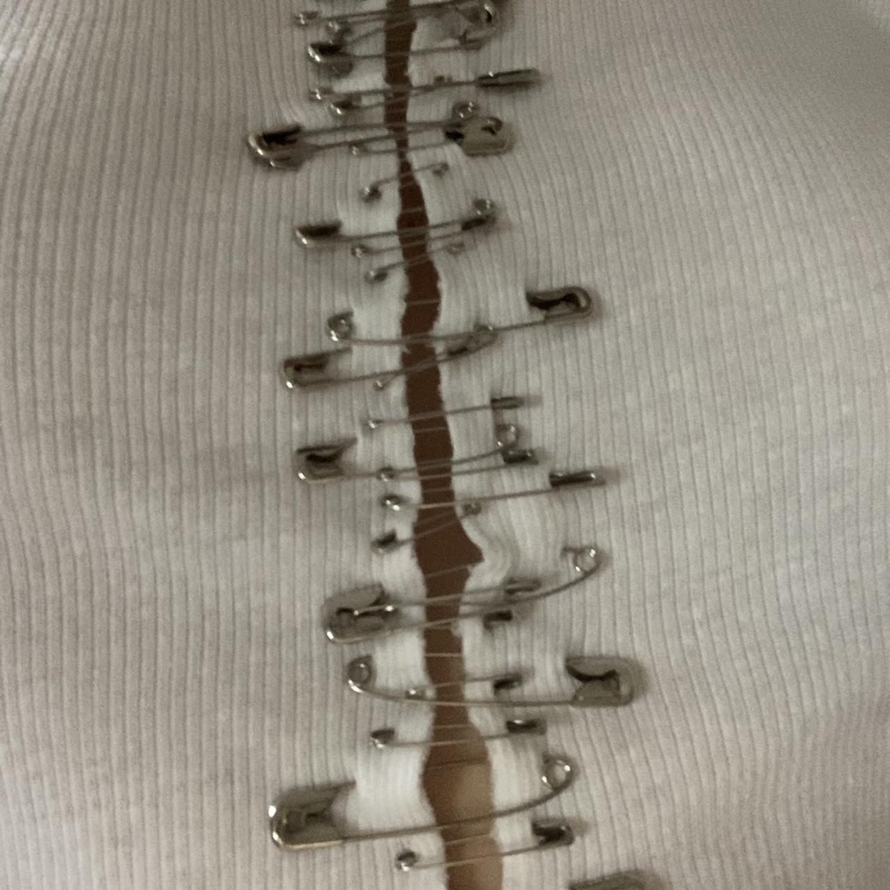 Safety pin rib top ready made size S. See other... - Depop