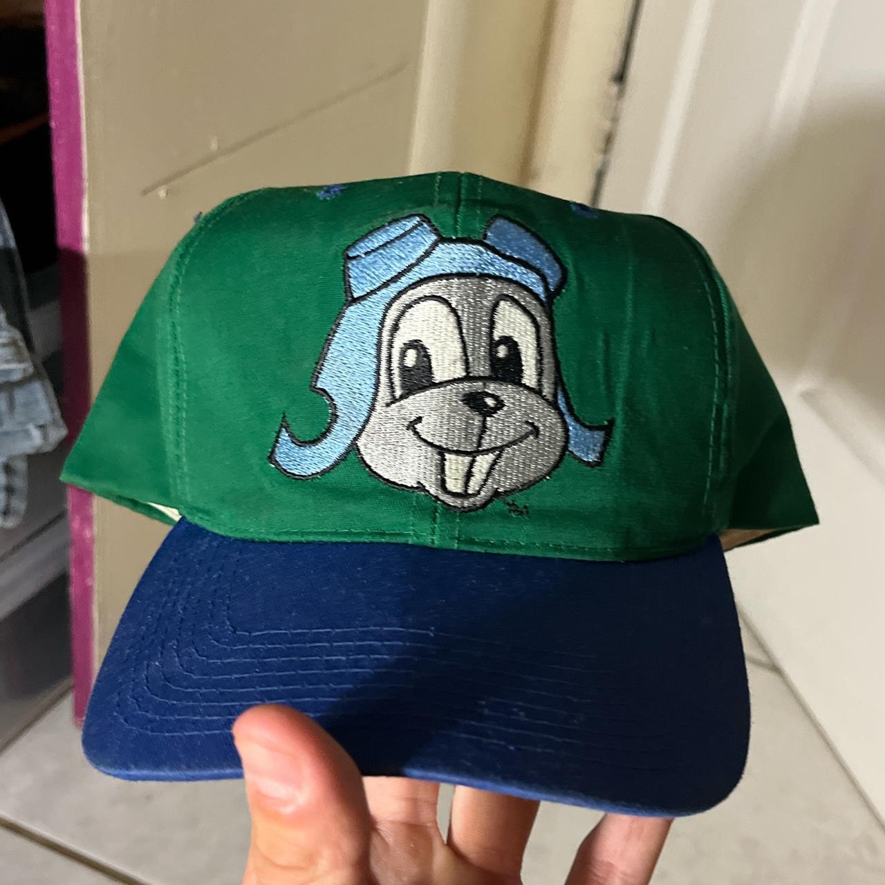 vintage rocky and bullwinkle blockhead snapback size... - Depop