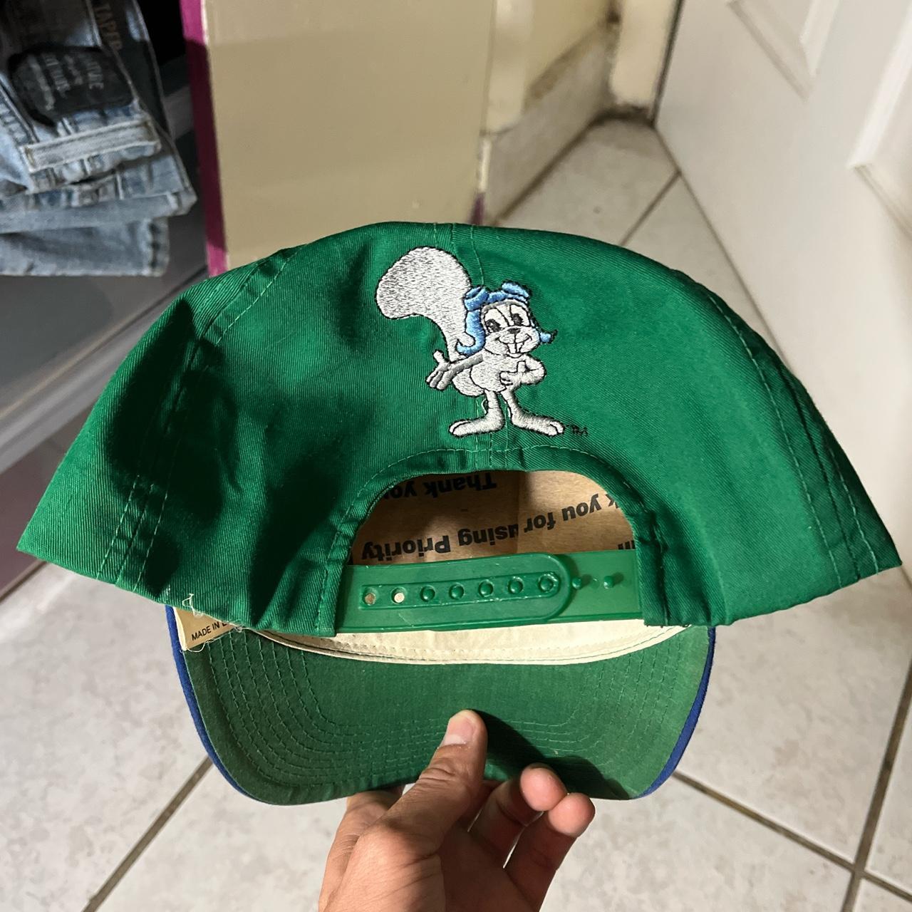 vintage rocky and bullwinkle blockhead snapback size... - Depop