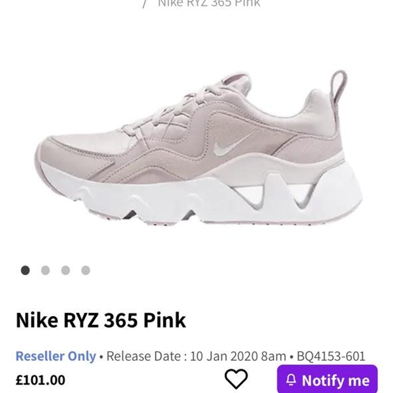 Nike RYZ 365 in pink Size 6 Worn once Bought for... - Depop