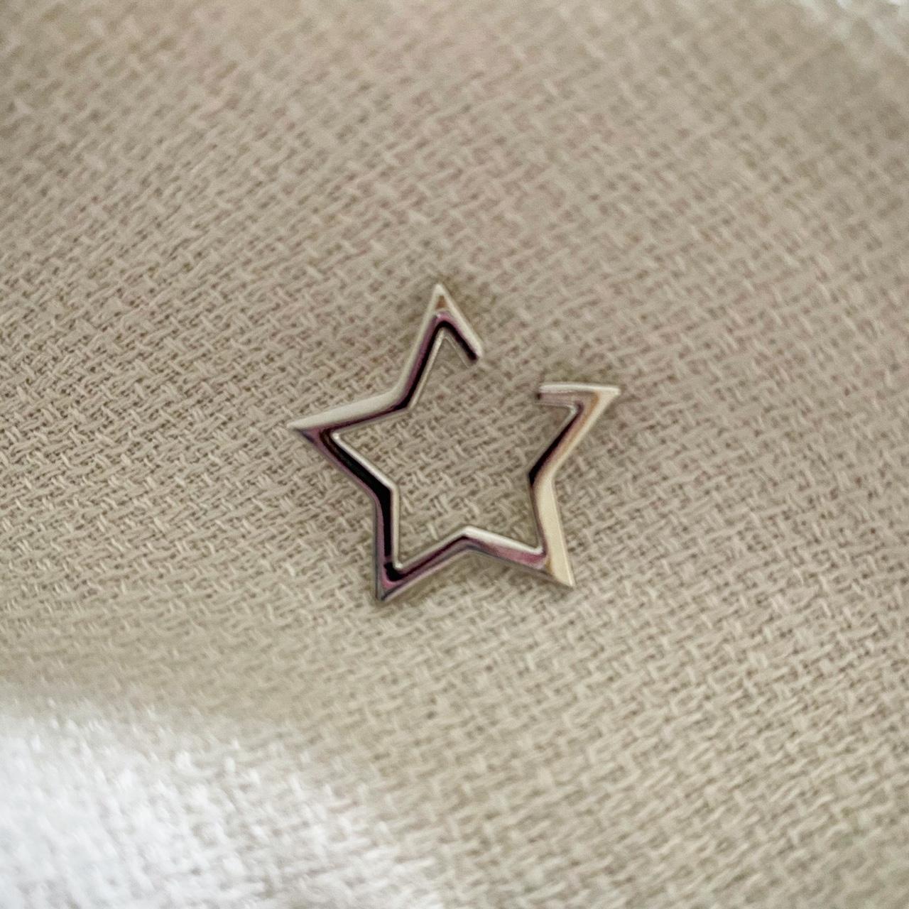 Silver Star Ear Cuff Layer up or wear alone, our... - Depop