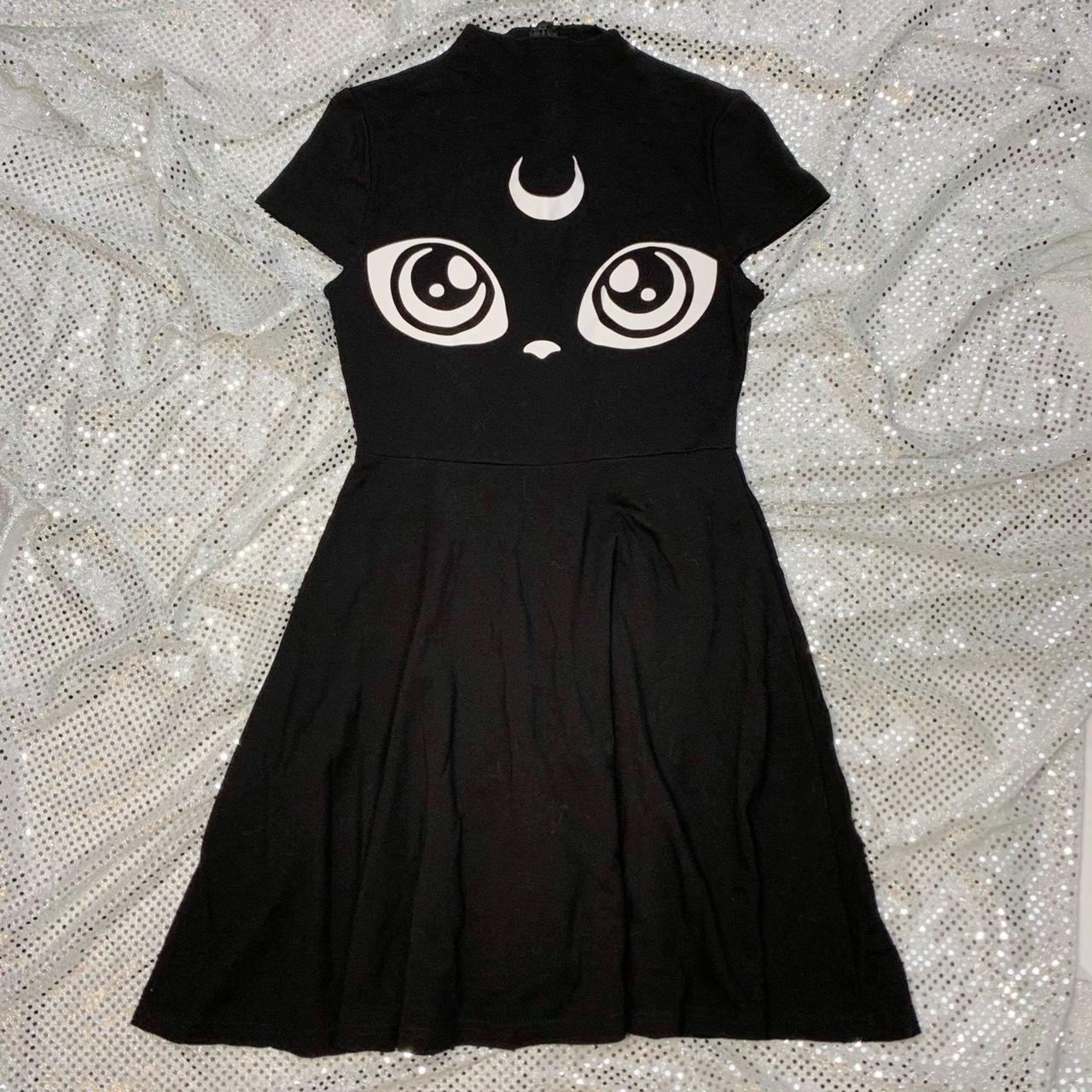 Killstar Women's Black and White Dress | Depop