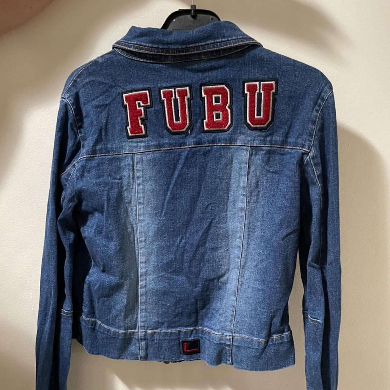 FUBU DENIM JACKET Rare vintage piece Runs small so... - Depop