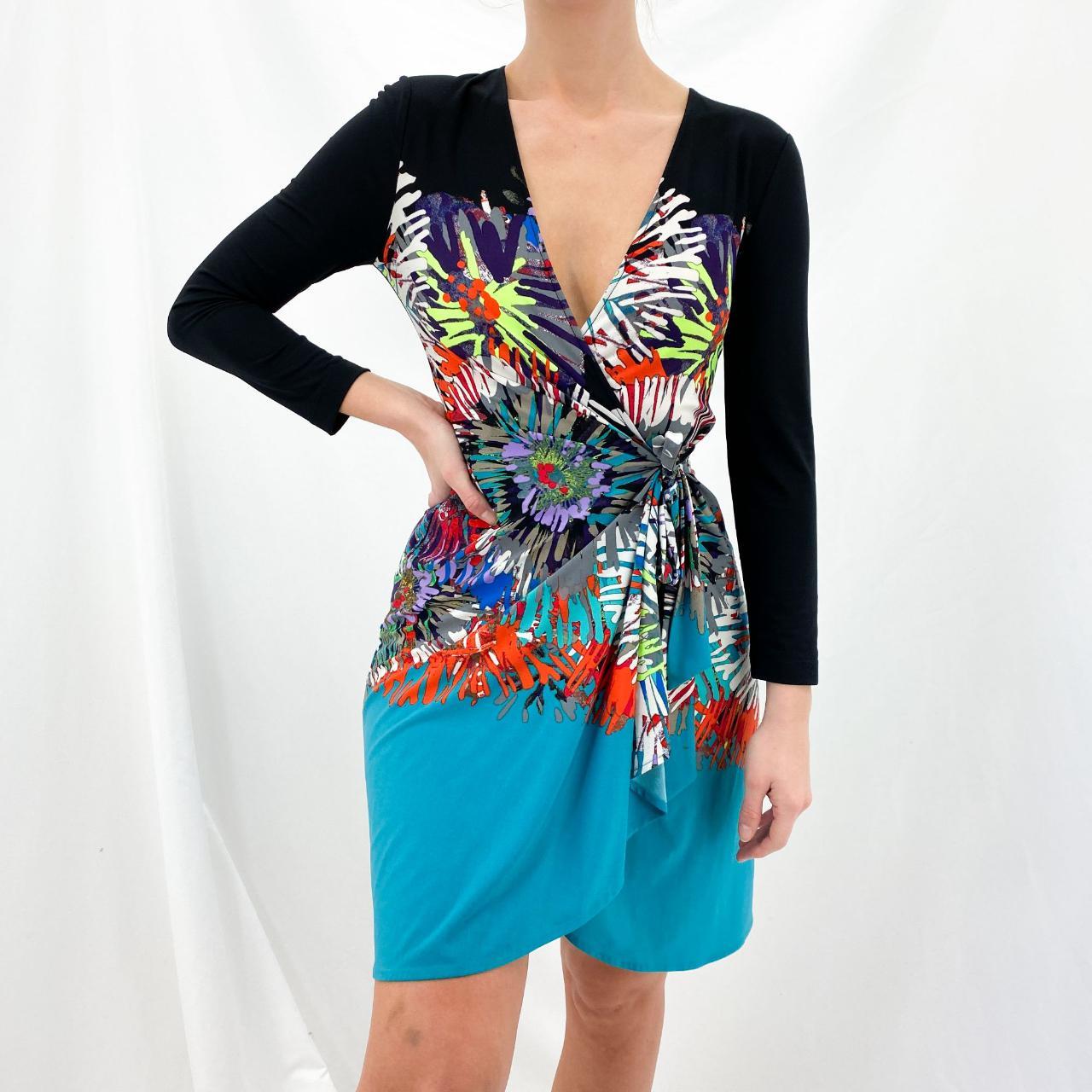 [#1857] A Gorgeous Y2k Bcbg Max Azria Black + Blue... - Depop