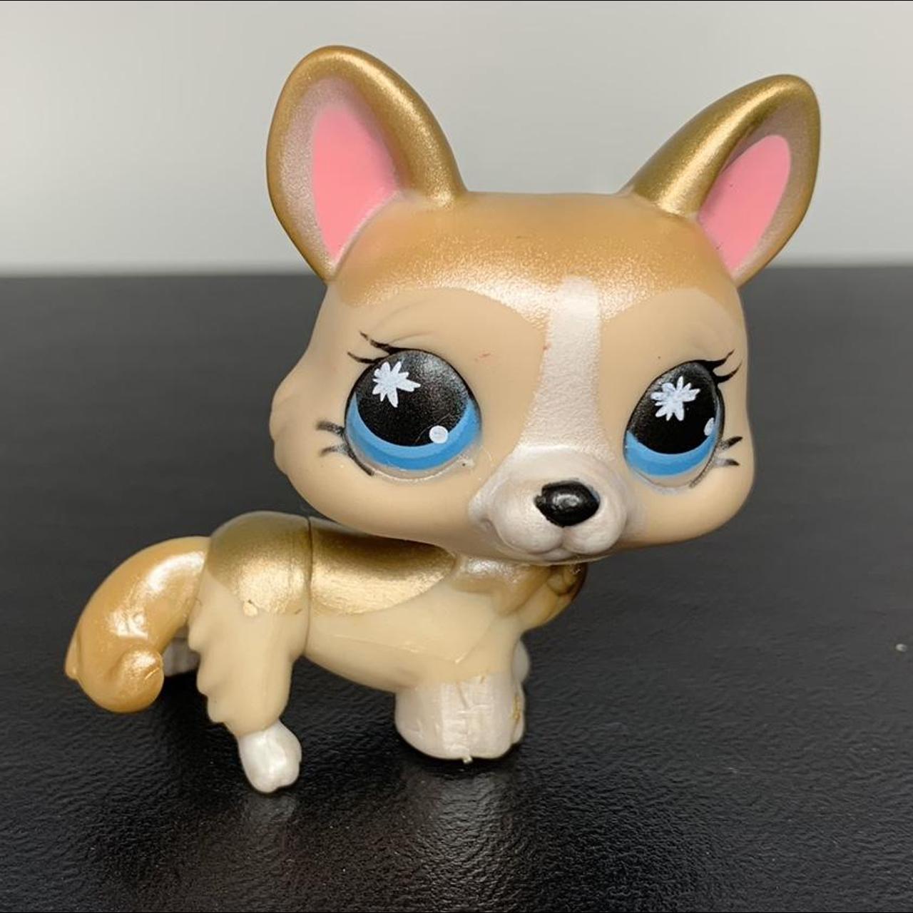 Littlest Pet Shop LPS #871 Corgi Dog Gold Shimmer... - Depop