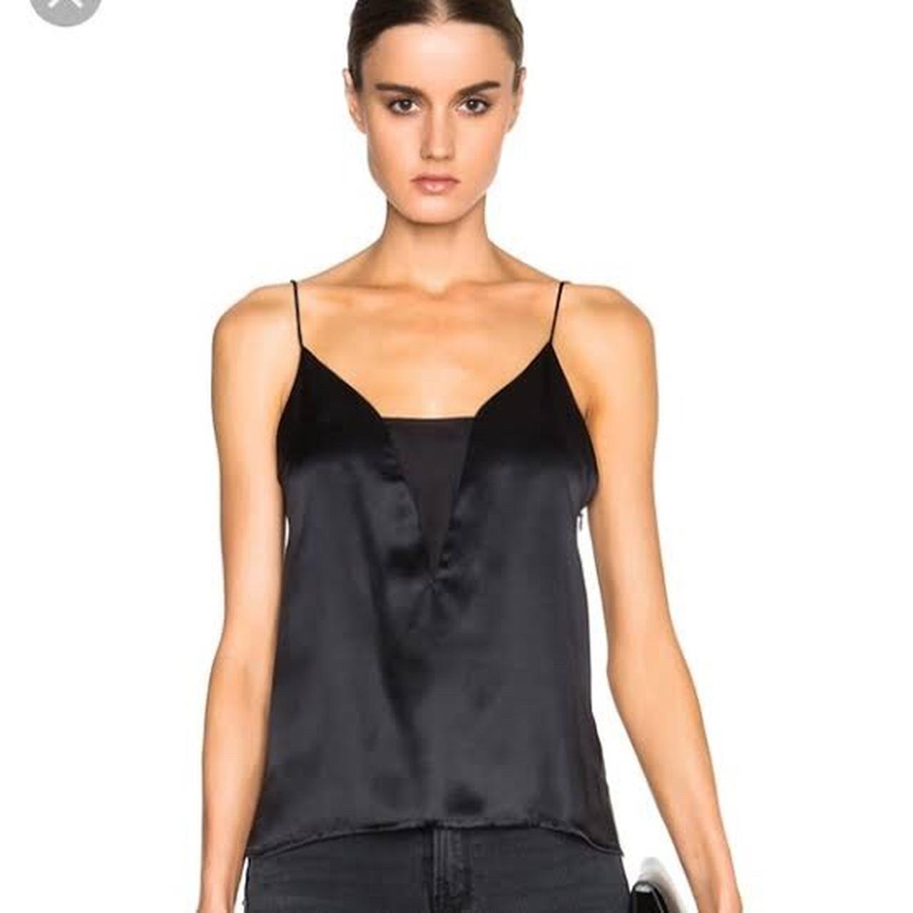 Frame black silk cami RRP $250 worn a a handful of... - Depop
