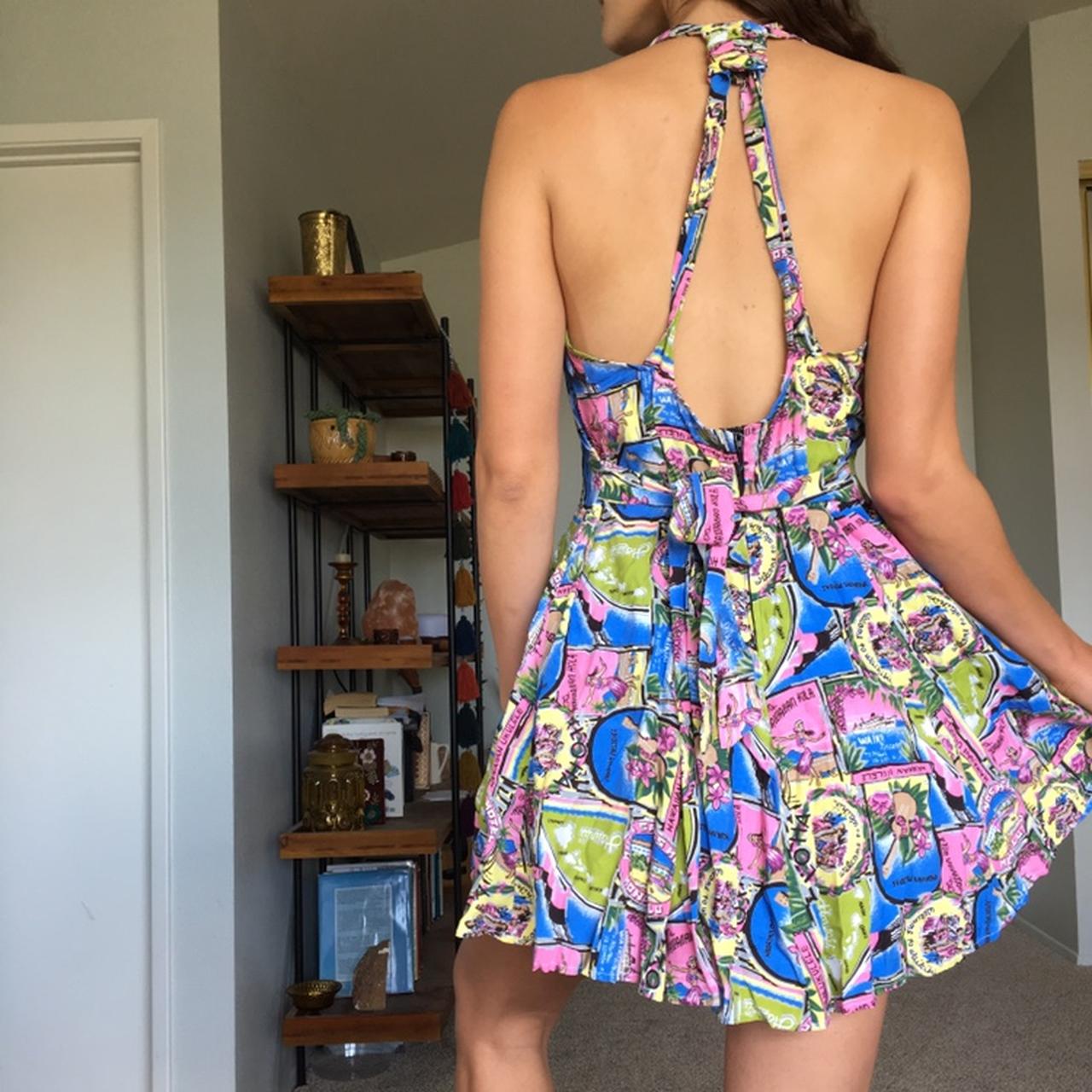 Tropical Hawaiian Themed Vintage 90s Summer Dress Depop
