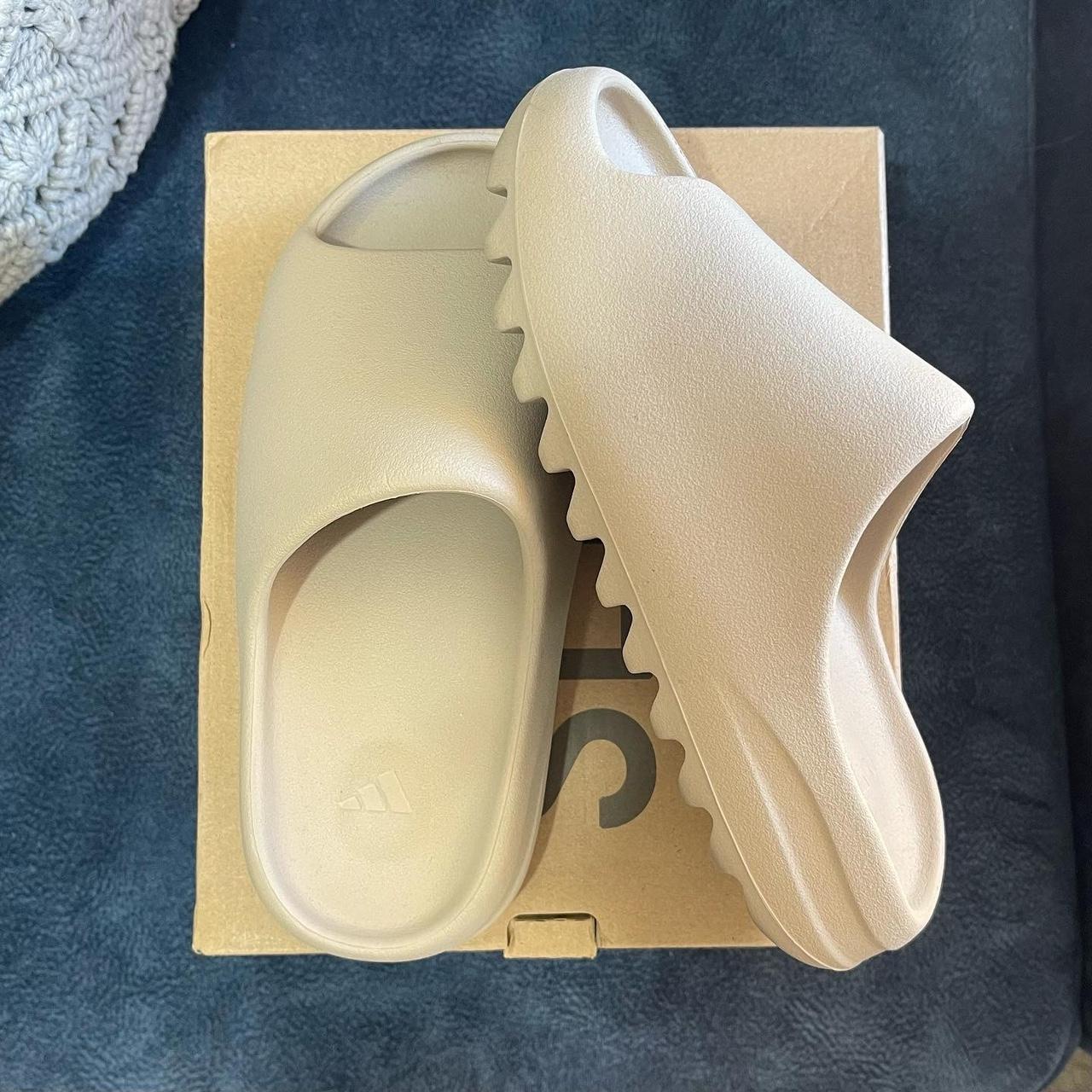 AUTHENTIC YEEZY SLIDES 'PURE' - us size 7 (men’s i... - Depop