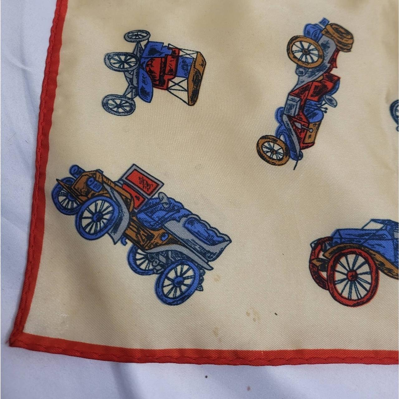 VINTAGE antique model t car square scarf. Vtg scarf... - Depop