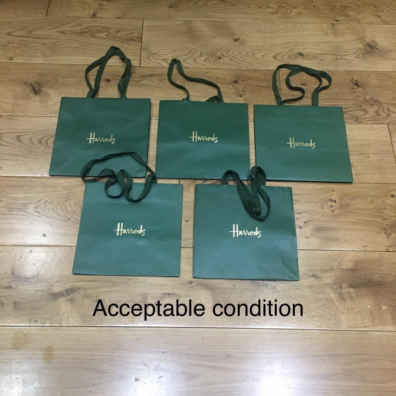 Harrods green paper bags Wide size 25.5 x 25 x 20.5... - Depop