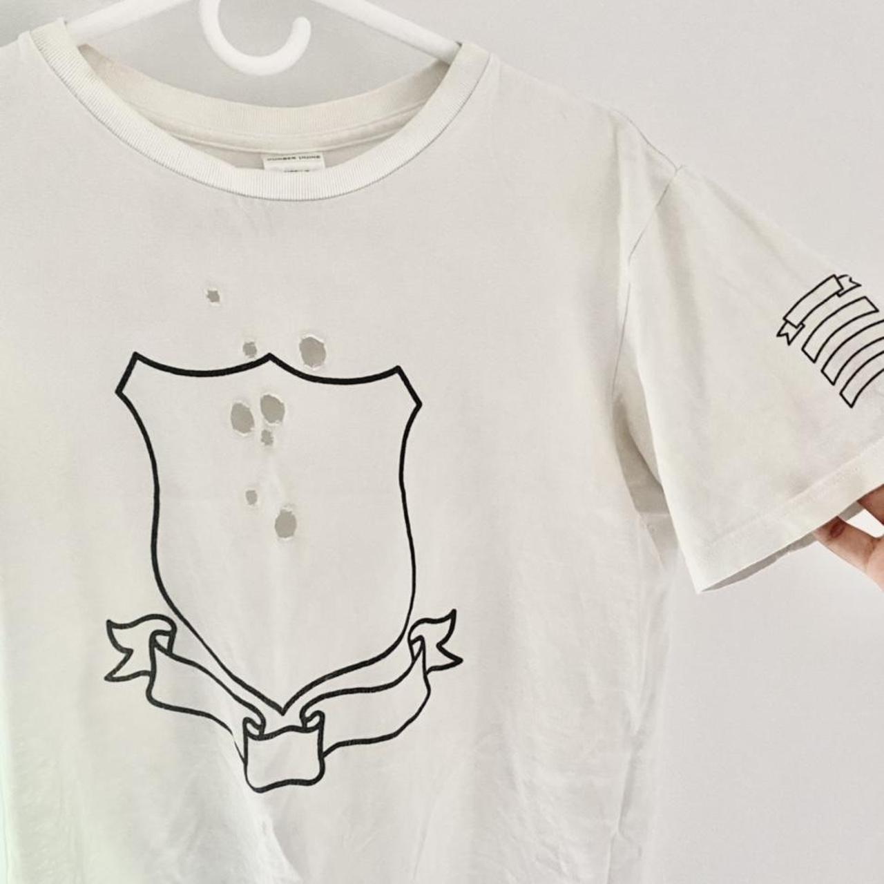 number nine shield tee length 57cm sleeve... - Depop