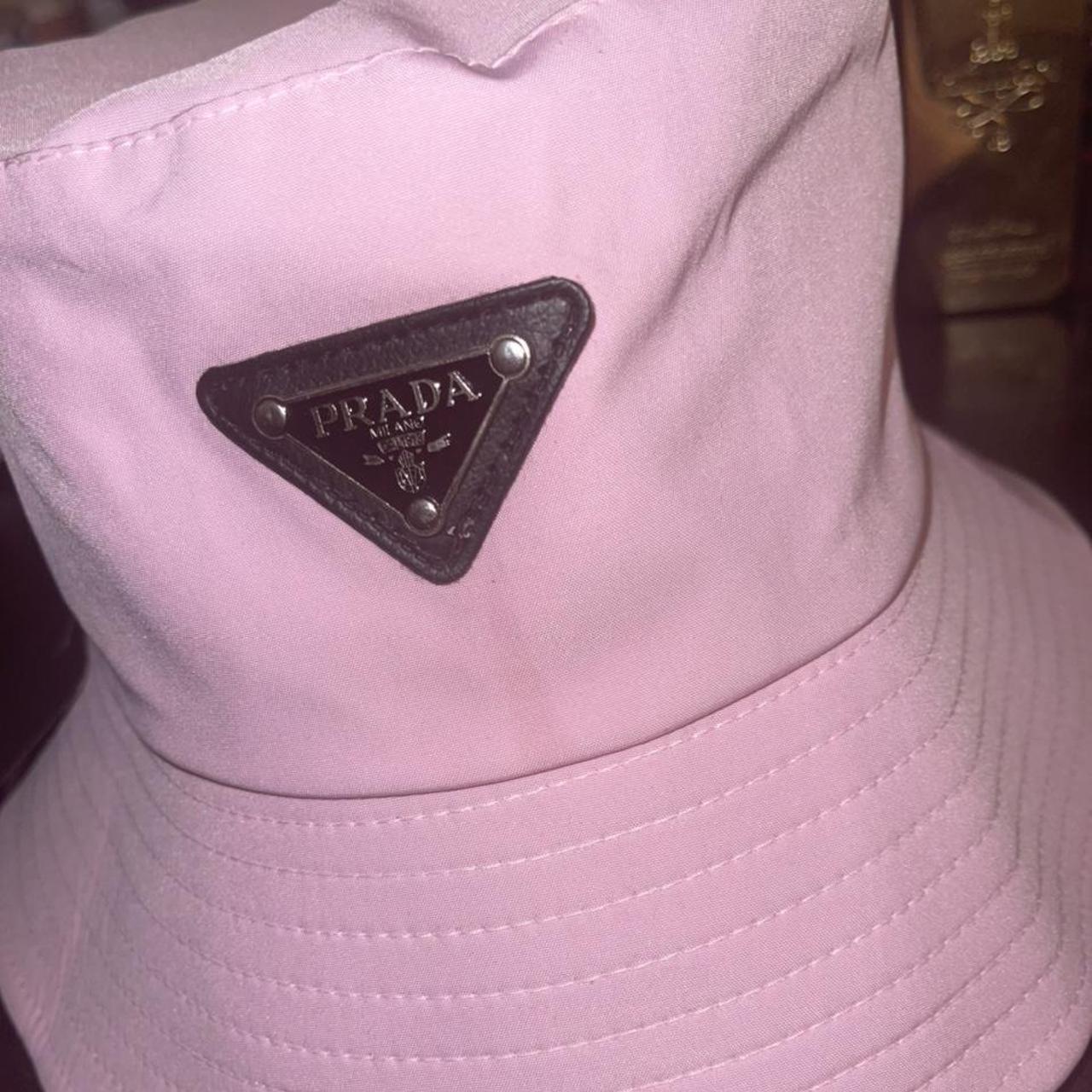 Pink Prada bucket hat Never worn - Depop