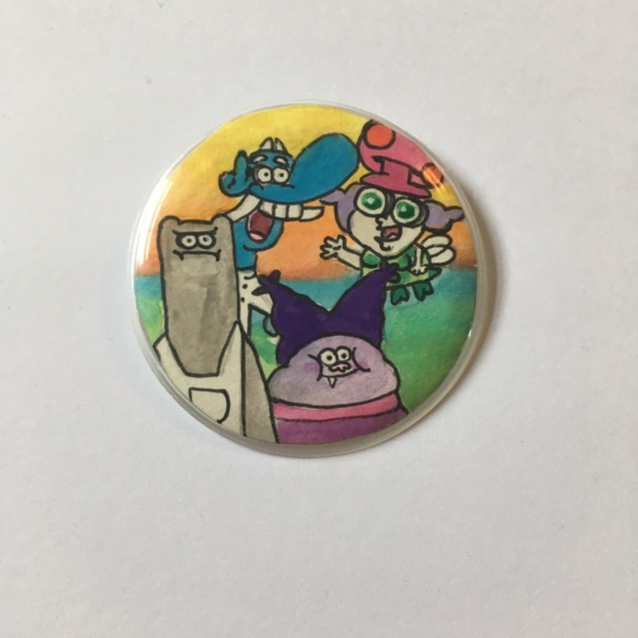 Chowder hand painted watercolor pin/button/badge... - Depop