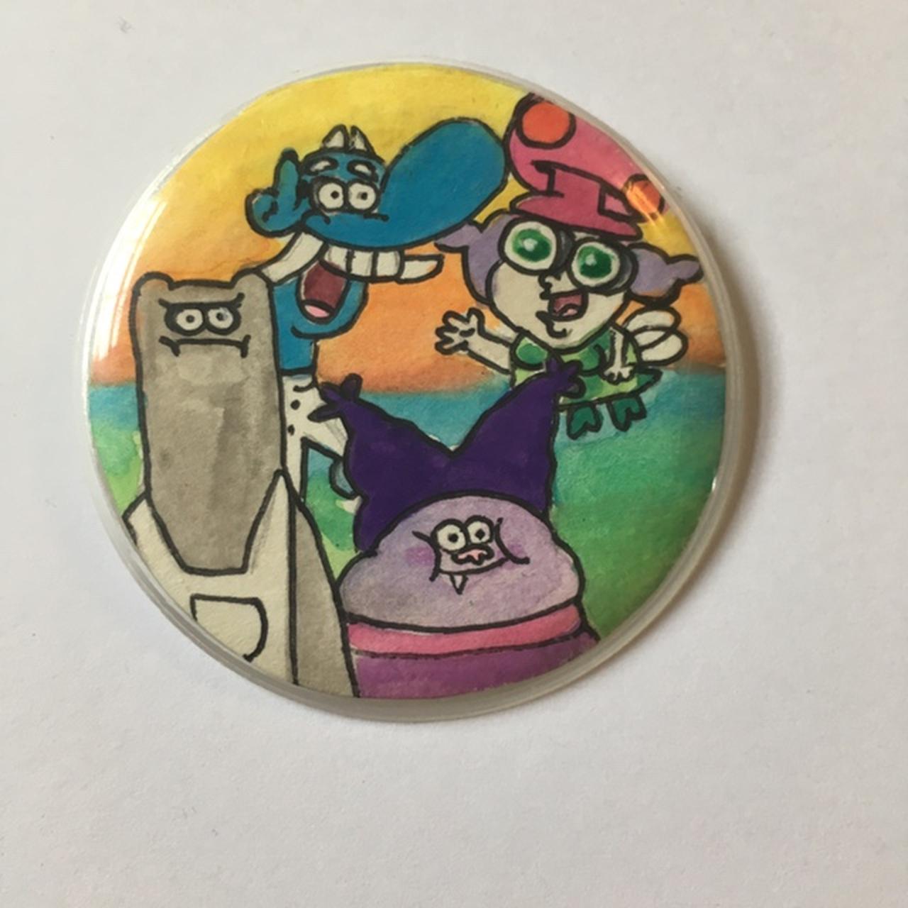Chowder hand painted watercolor pin/button/badge... - Depop