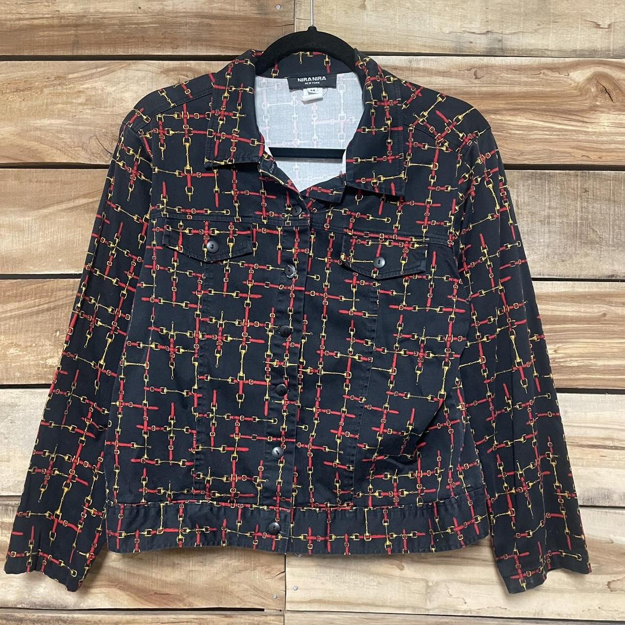 Vintage blazer chain print... - Depop