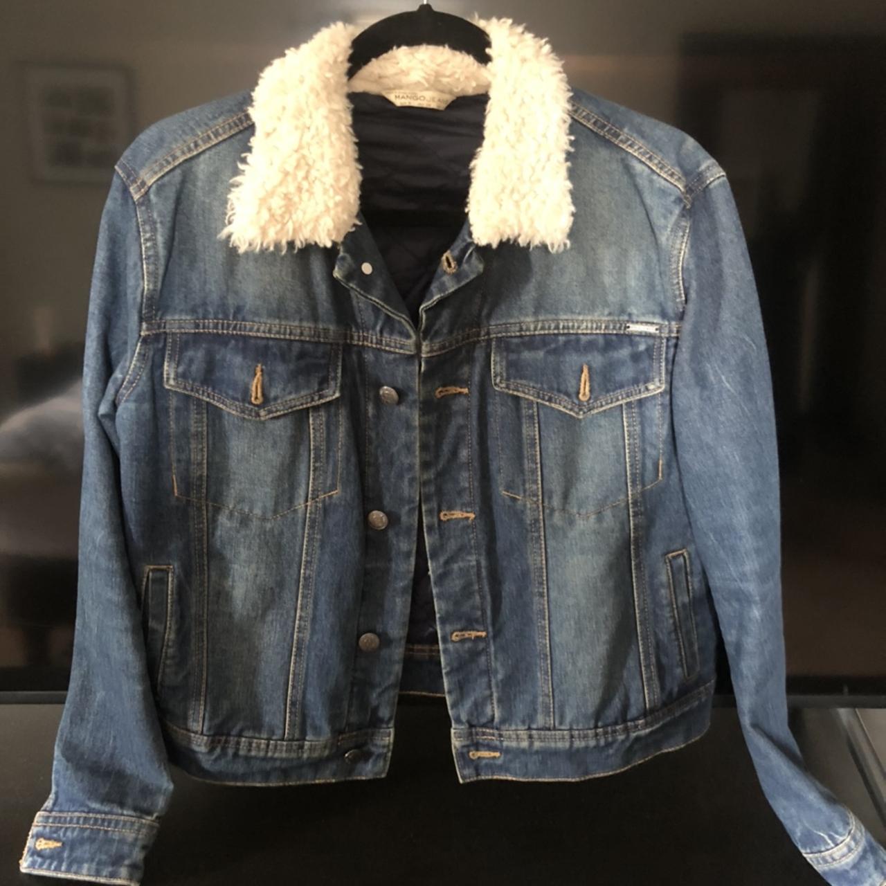 Mango Women's Blue Jacket | Depop