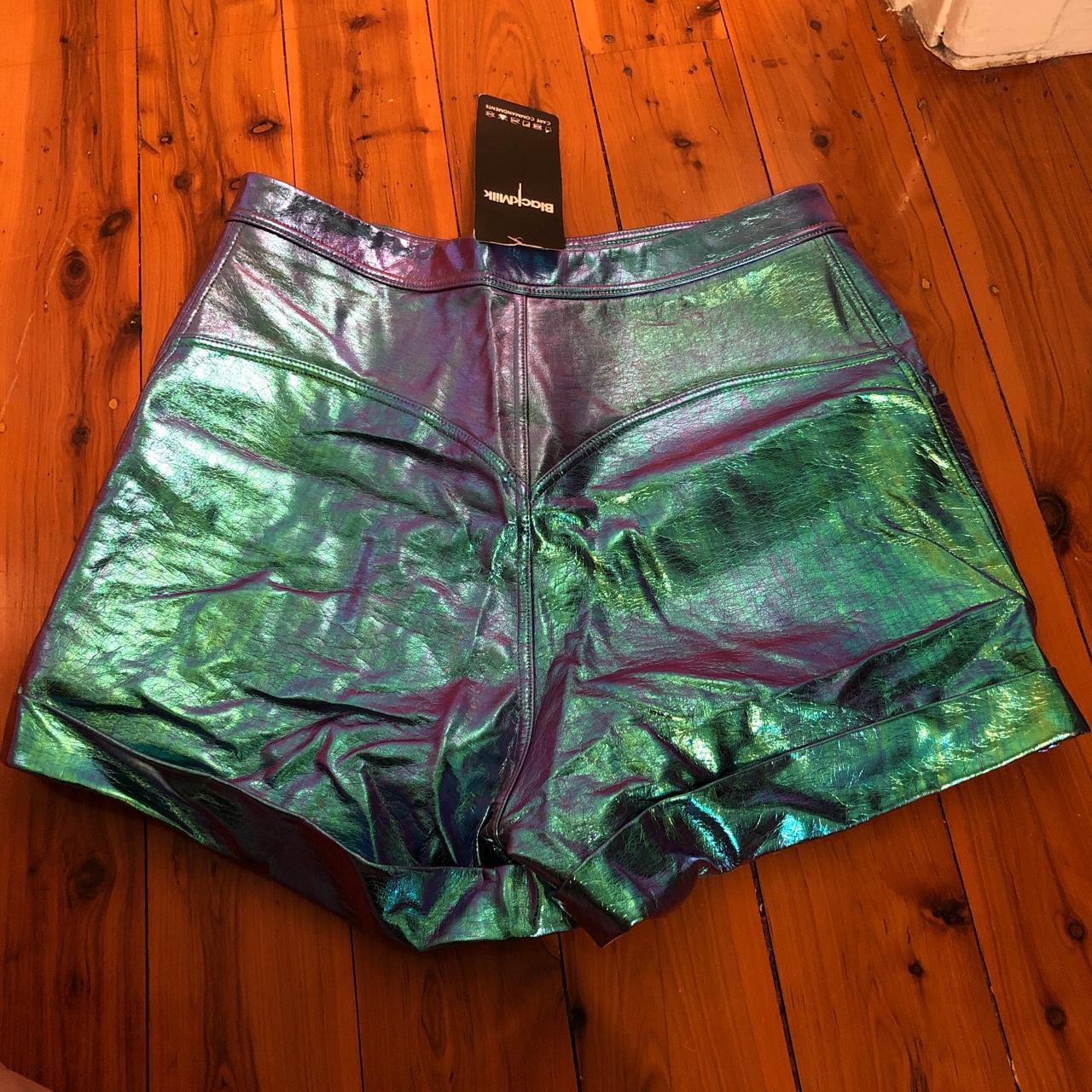 Black Milk Clothing - Metallic cuffed shorts Brand... - Depop