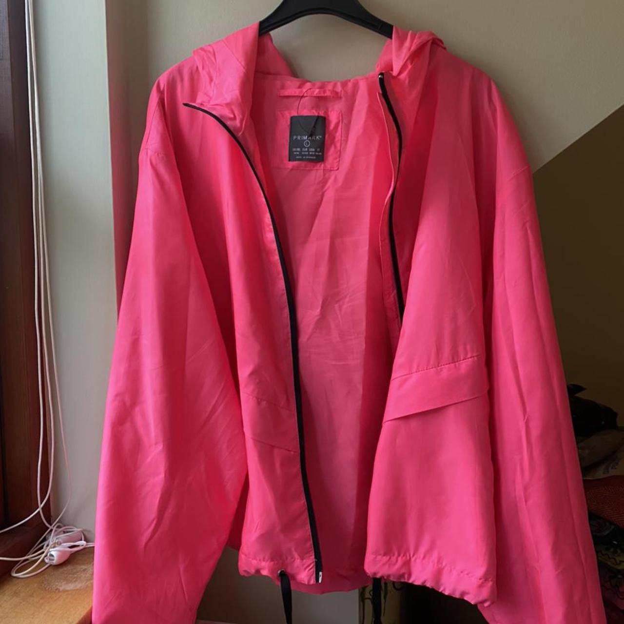 New - Primark neon pink lightweight hooded... - Depop