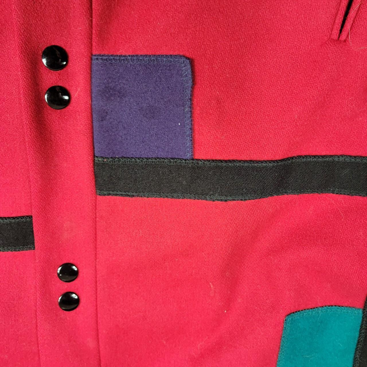 Vintage 80s International Scene Red Geometric... - Depop