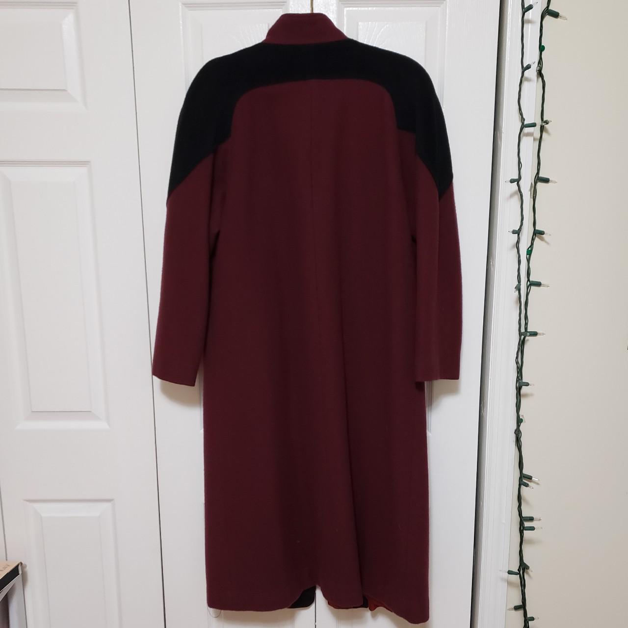 Maroon Wool Coat Spencer Douglas Coat Size:... - Depop