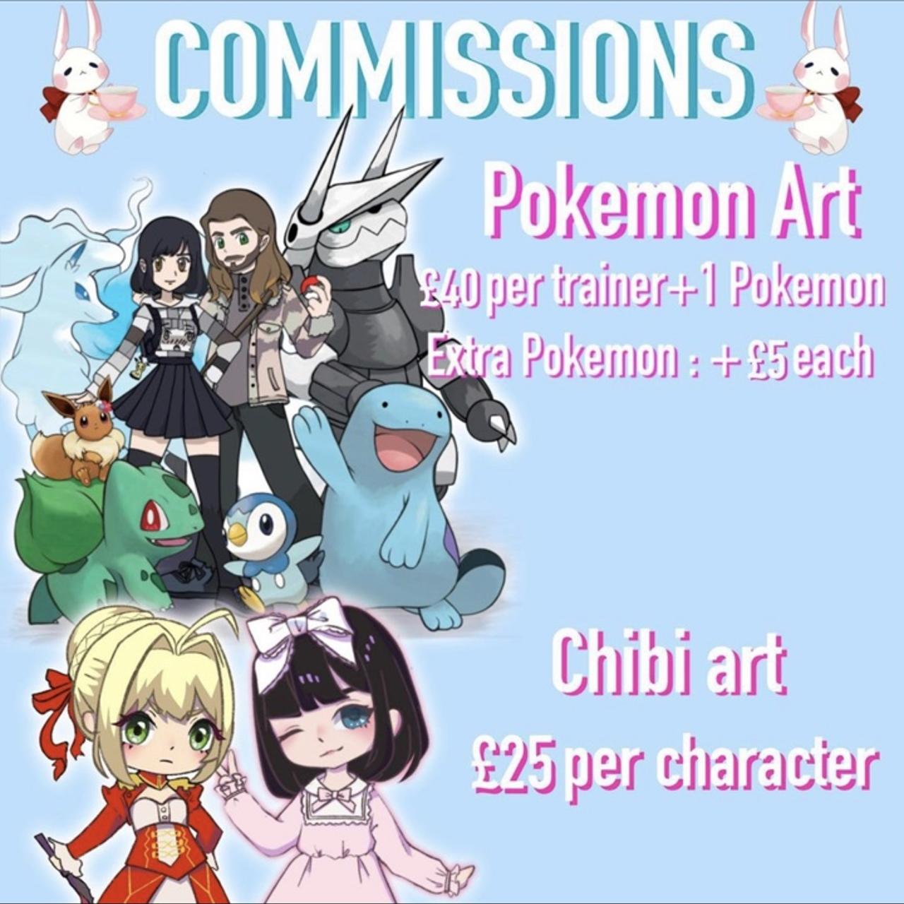 CONTACT BY DM PLS Pokémon Art Commissions Get... - Depop