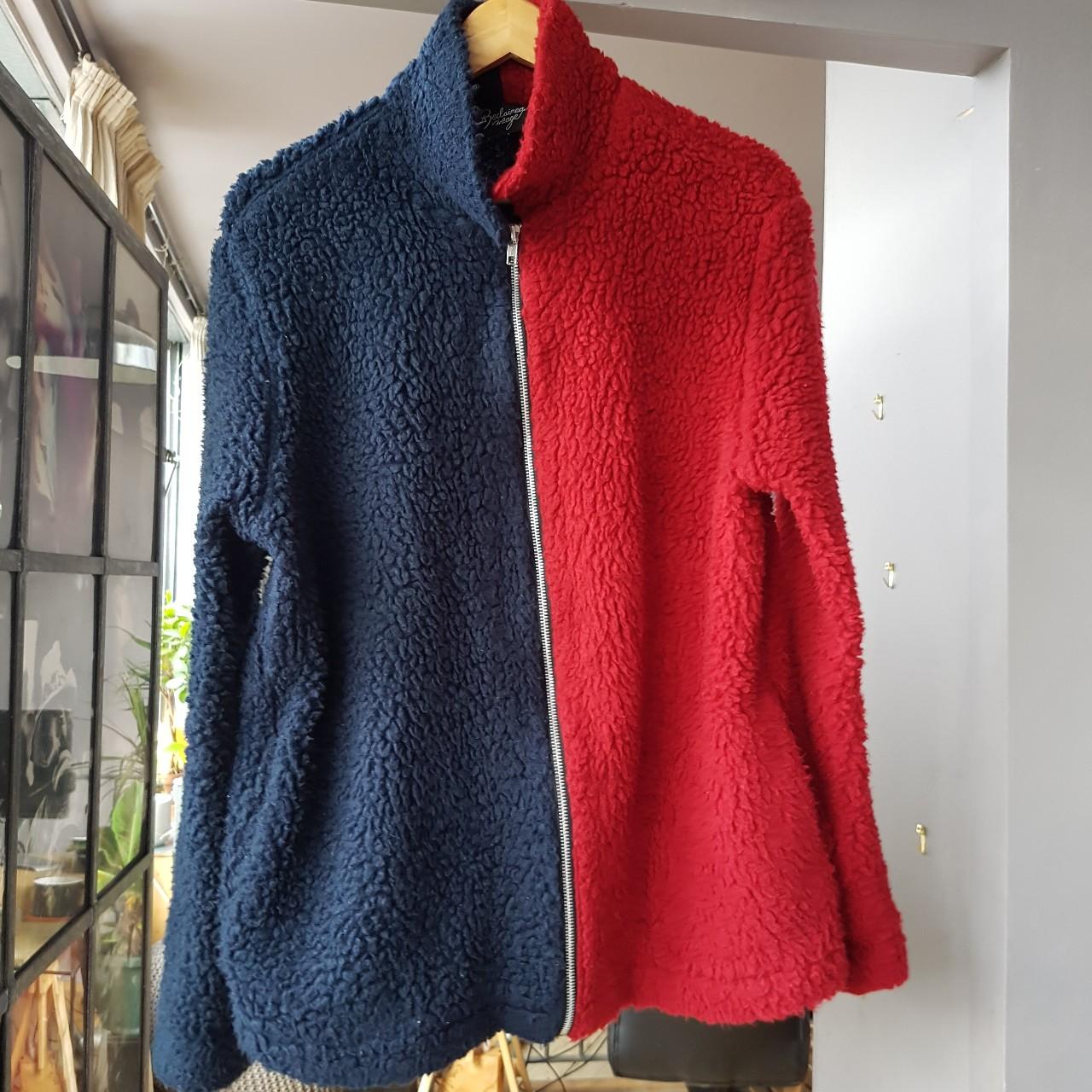 Reclaimed vintage two tone fleece jacket, great... - Depop