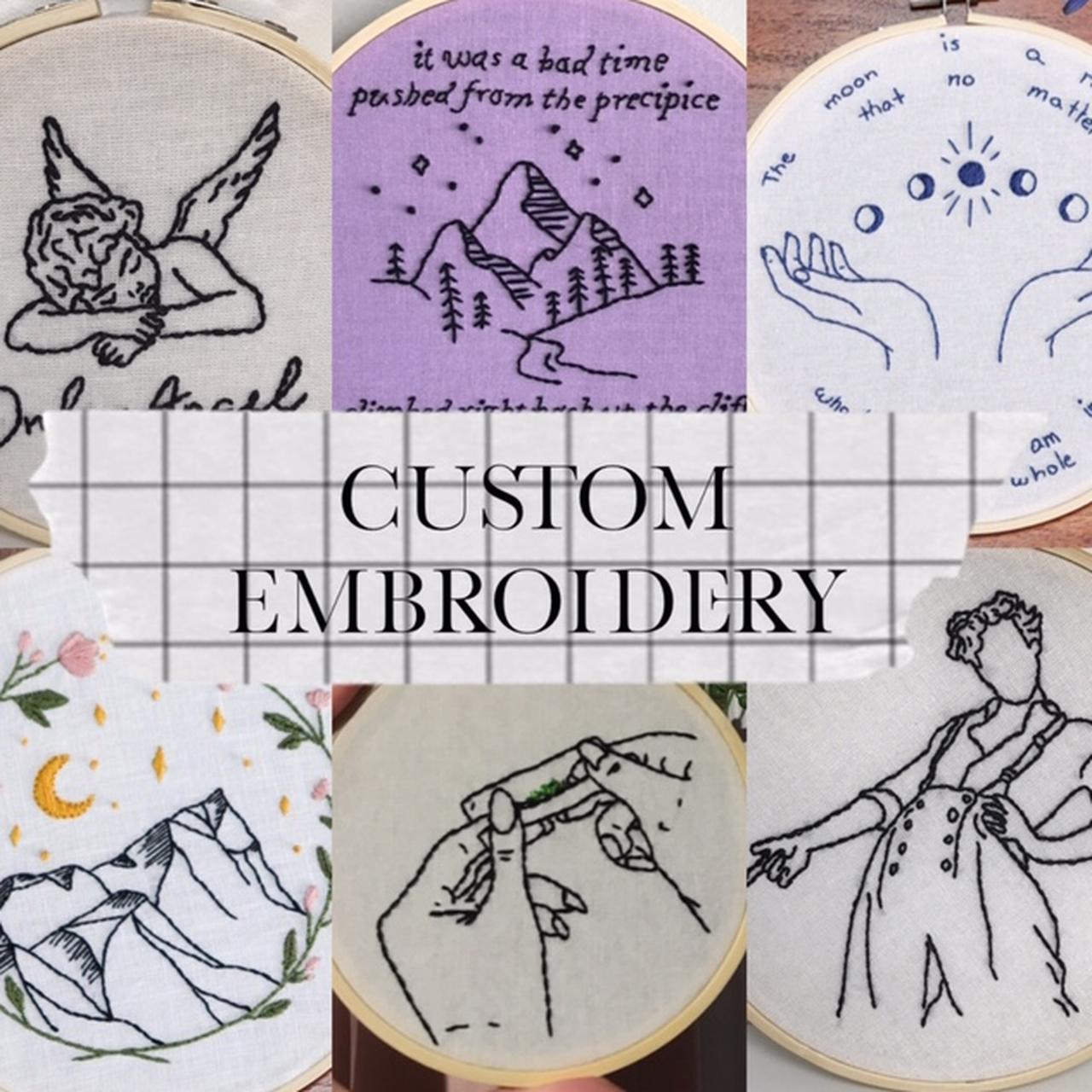 Custom embroidery piece Perfect if you have an idea... - Depop