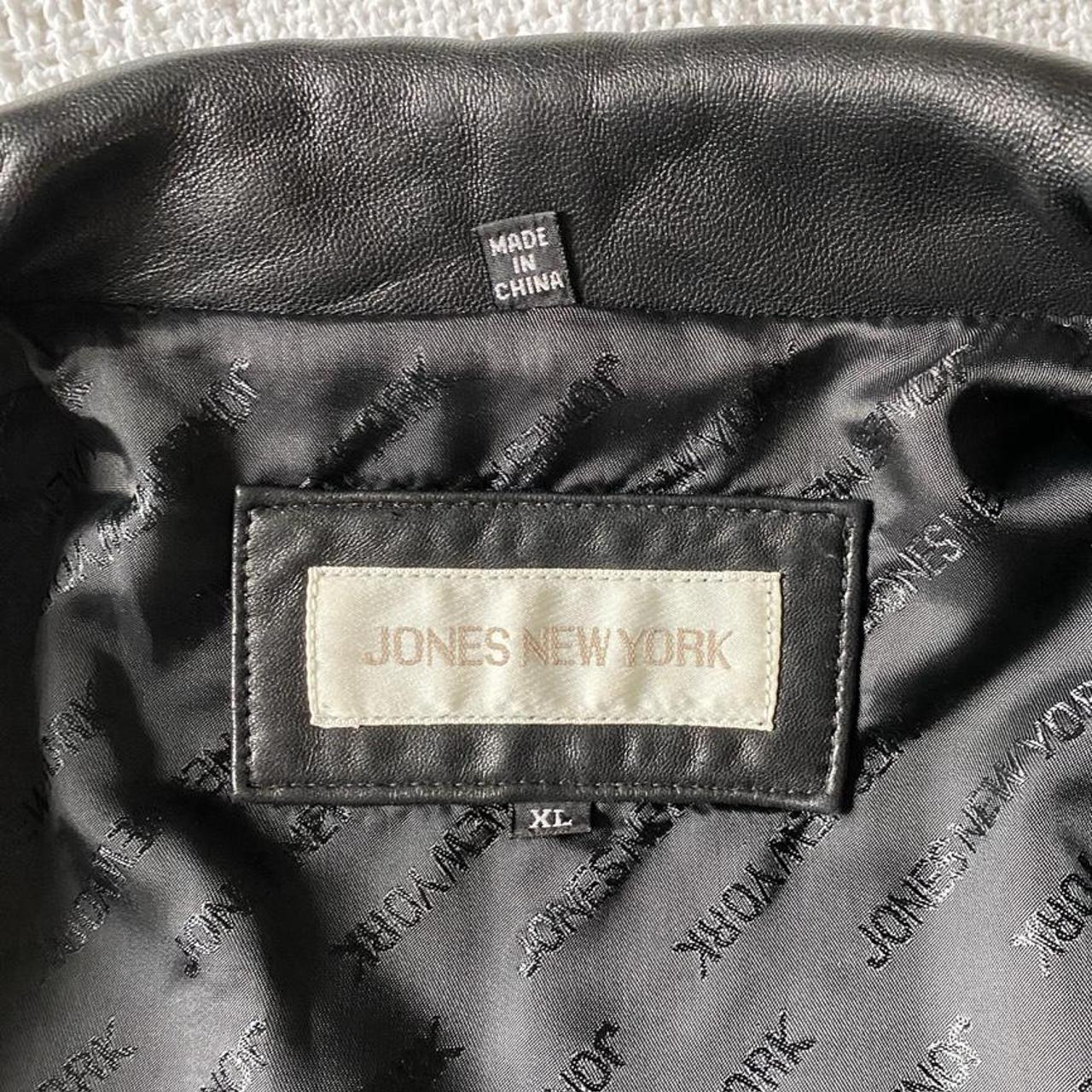 Authentic leather Jones New York women’s jacket.... - Depop