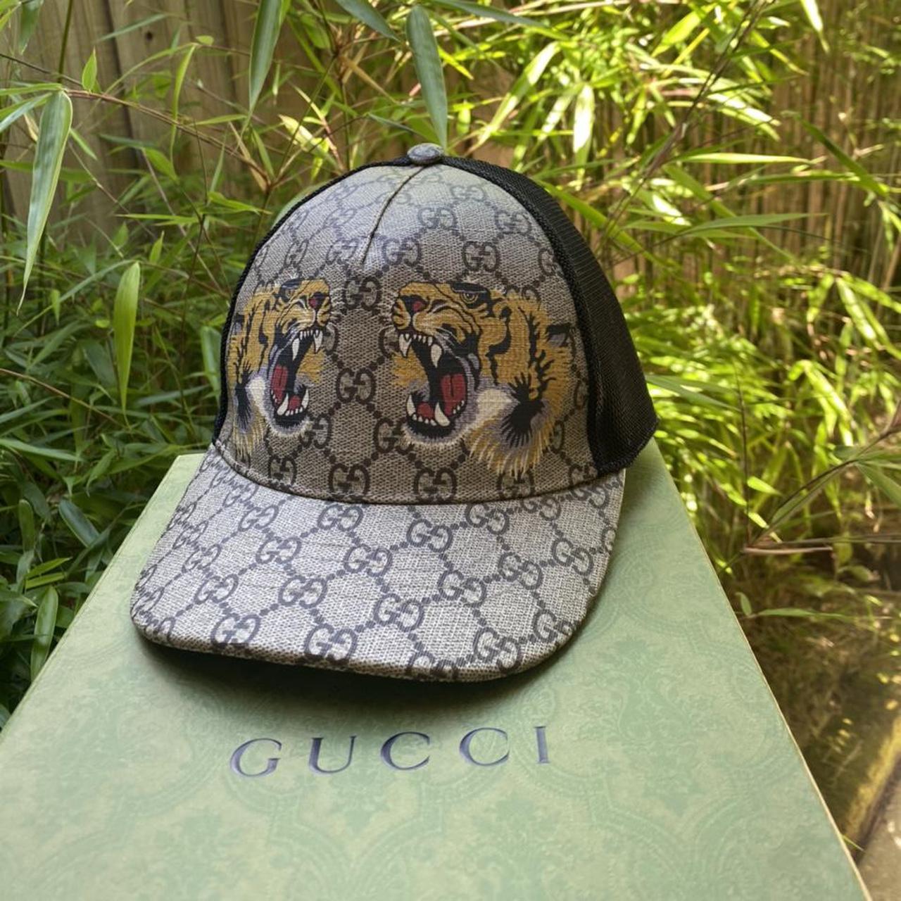 Gucci tiger baseball hat. (VNDS) Comes w box and... - Depop