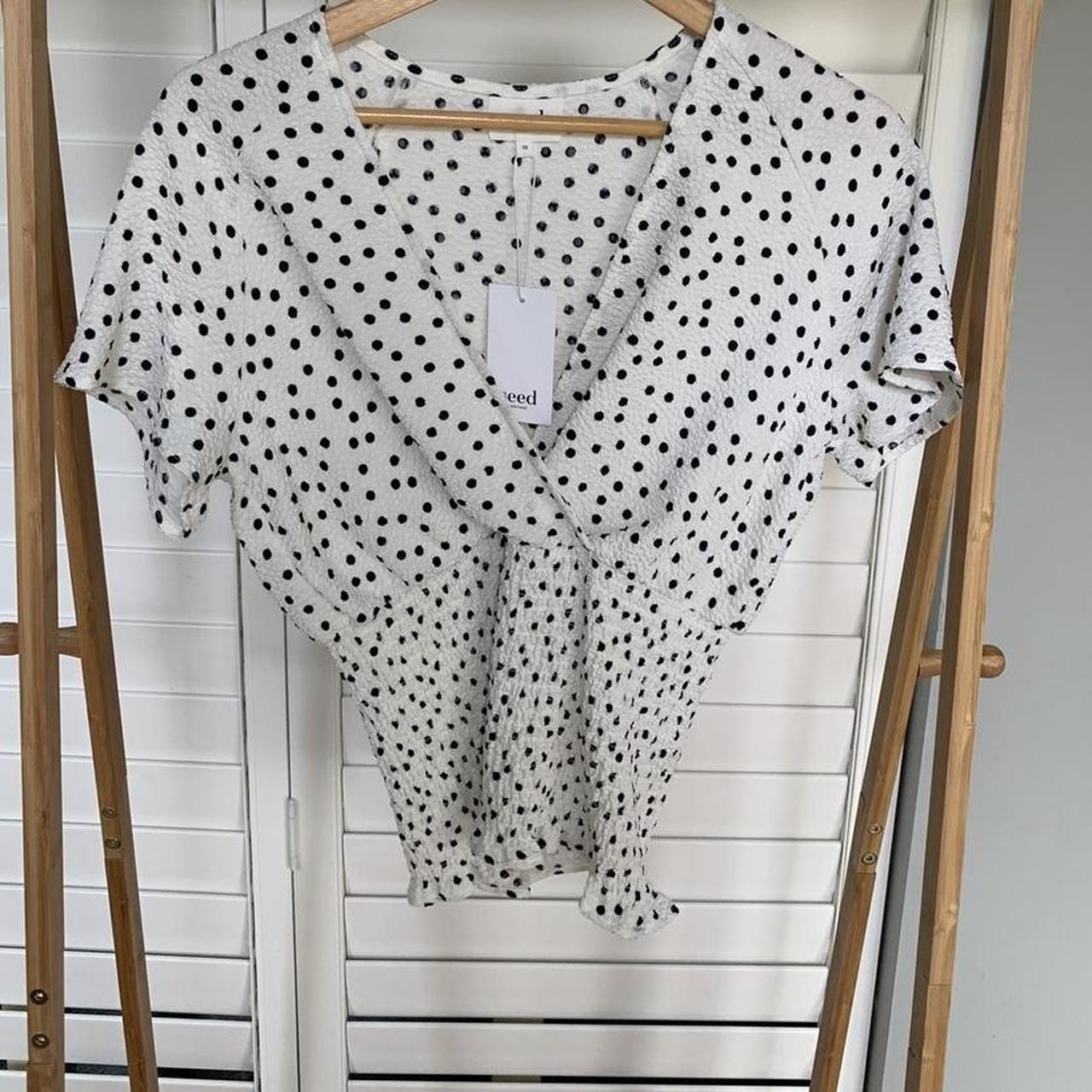 Super sweet Polka dot top New with tags RRP $90 - Depop
