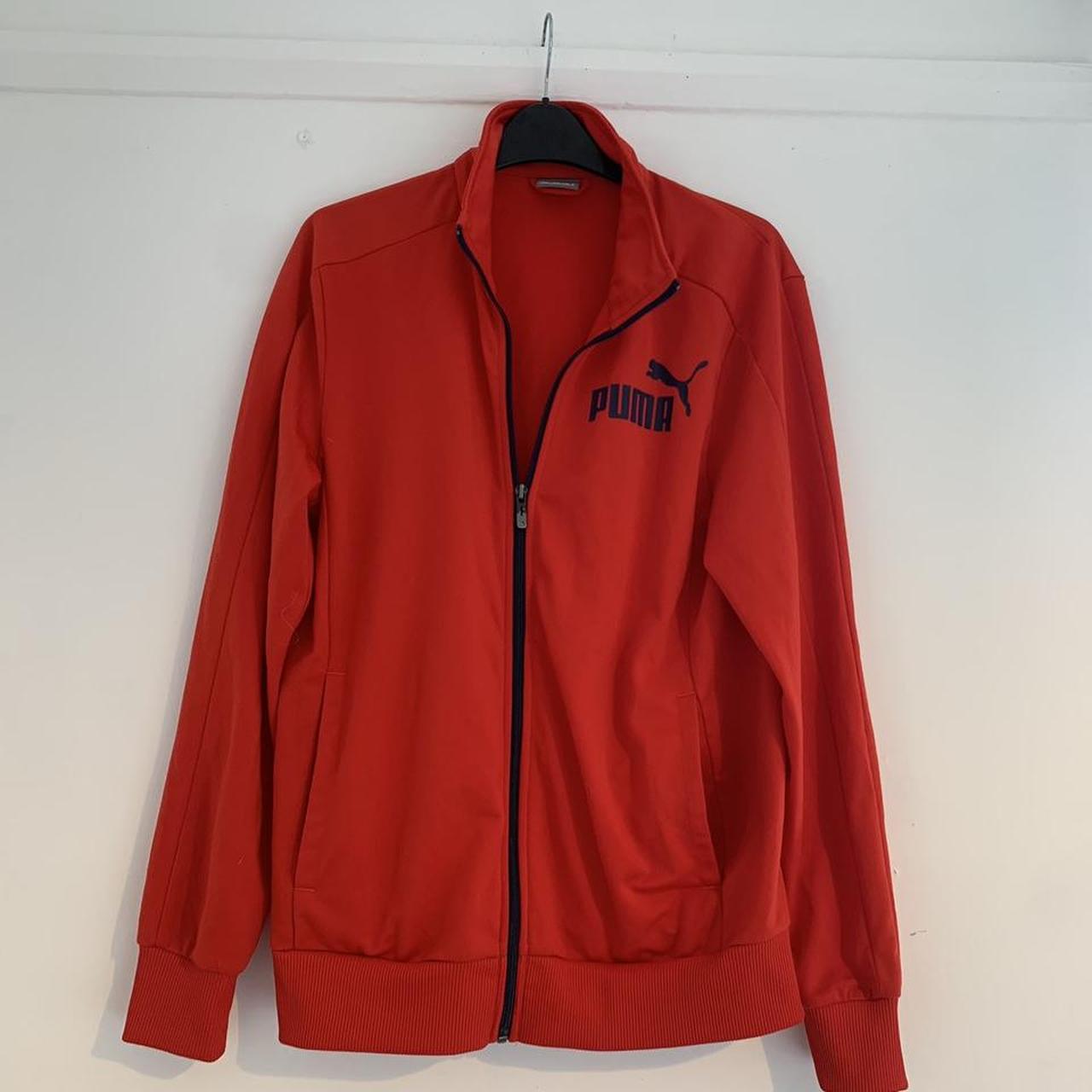 Puma Red Tracksuit Jacket size S - Depop