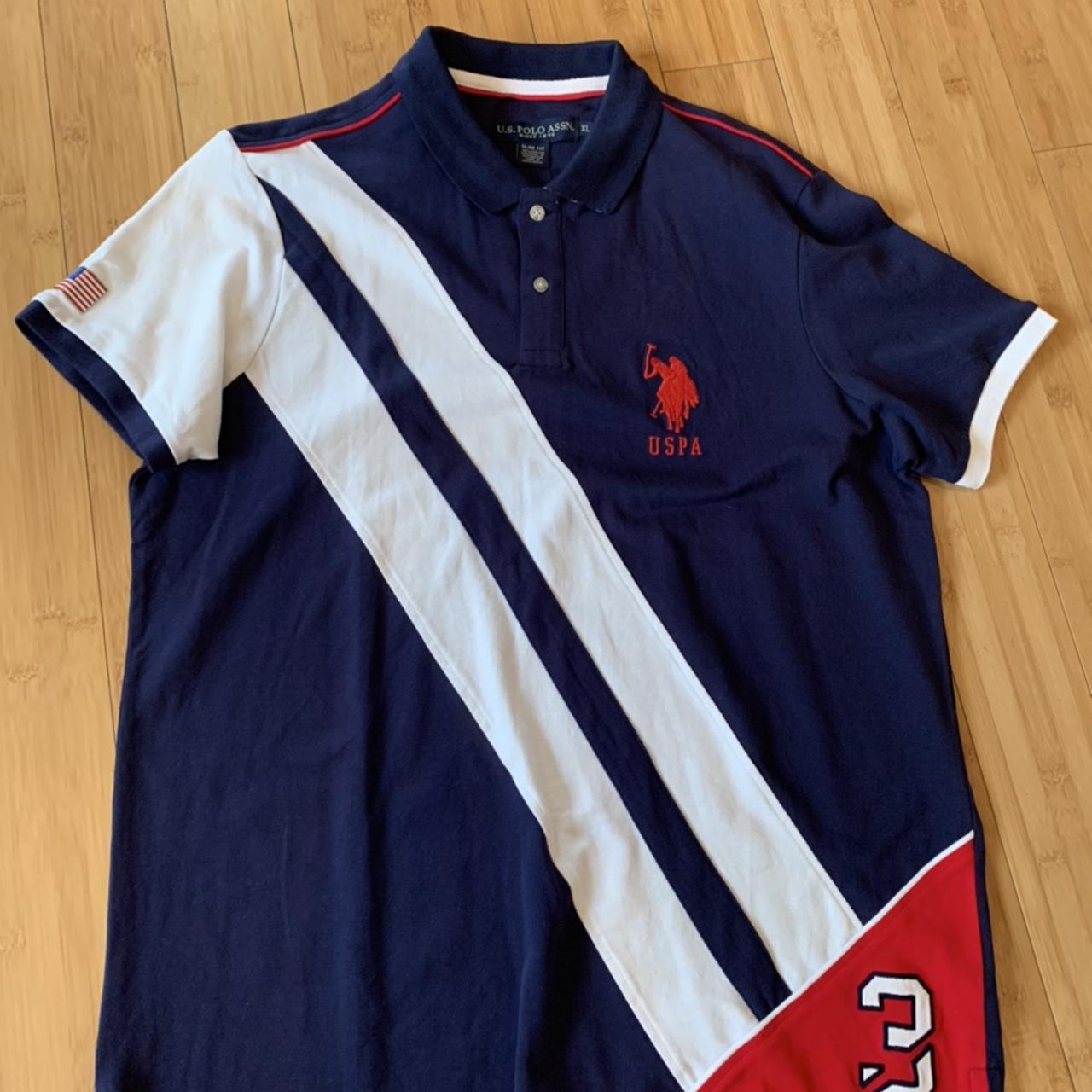 Navy Blue USPA Polo Men’s XL Slim fit Never worn... - Depop