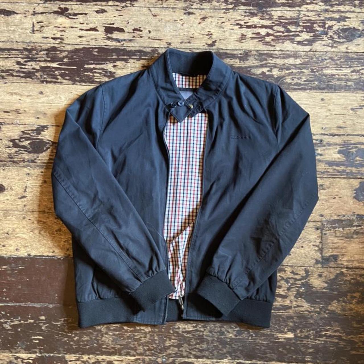 Black bomber jacket by ben Sherman, size M,... - Depop