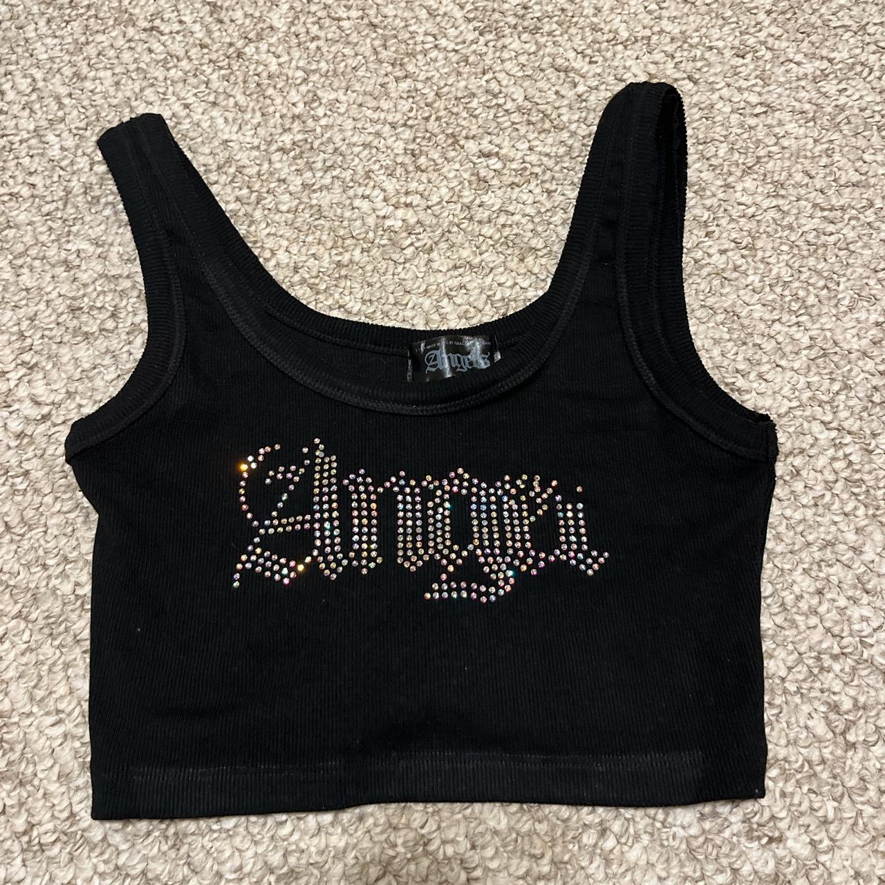 angel cropped tank! from the angels brand. super... - Depop
