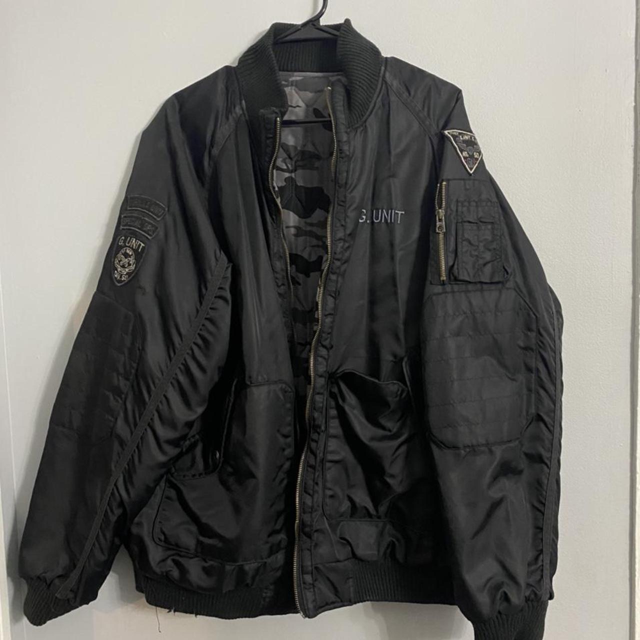 2000’s G-unit reversible jacket. Urban Camo print on... - Depop