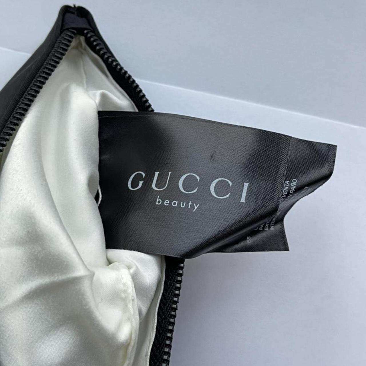 Gucci beauty black zip pouch brand new , never... - Depop