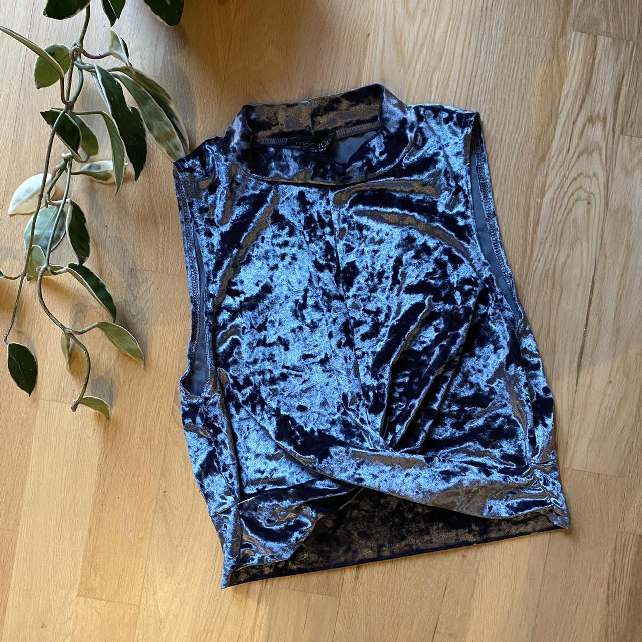 Gorgeous crushed velvet twist front top by Topshop.... - Depop