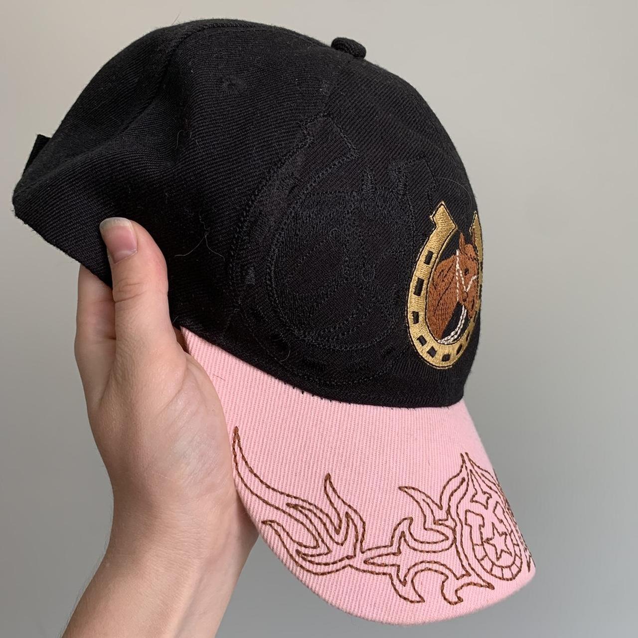 Women's Black and Pink Hat | Depop