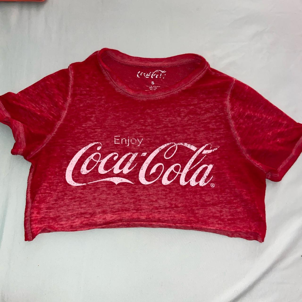 Coca-Cola Women's Red Crop-top | Depop