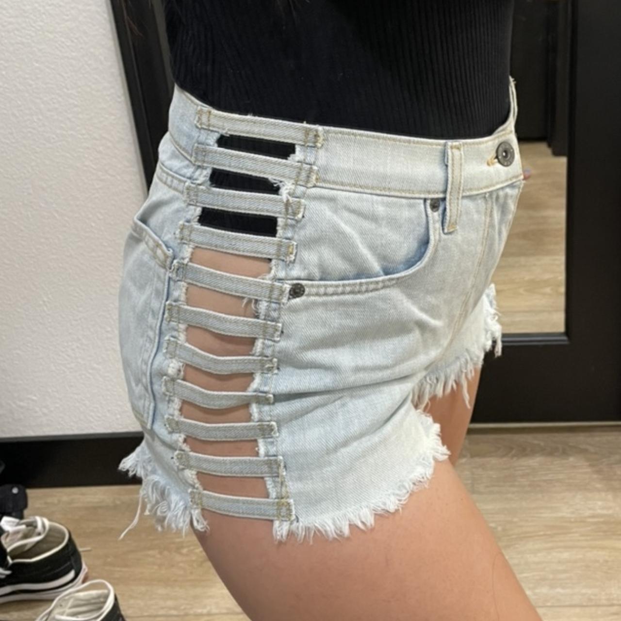 LF Women's Blue Shorts | Depop