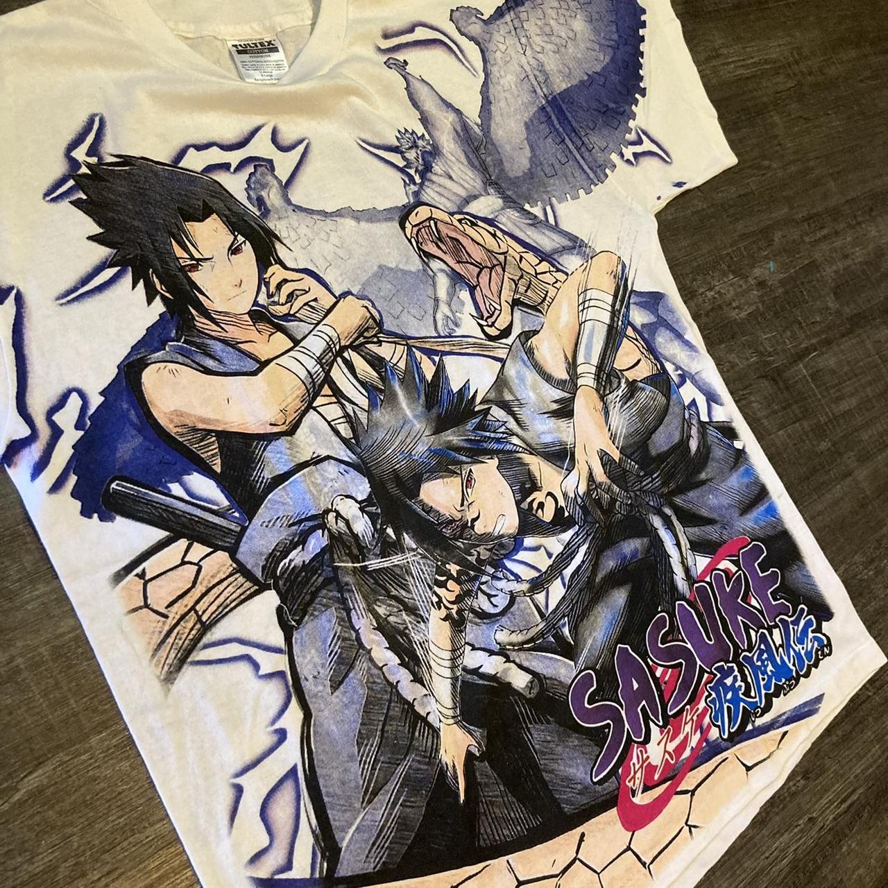 Naruto sasuke vintage reprint tshirt for men Brand... - Depop