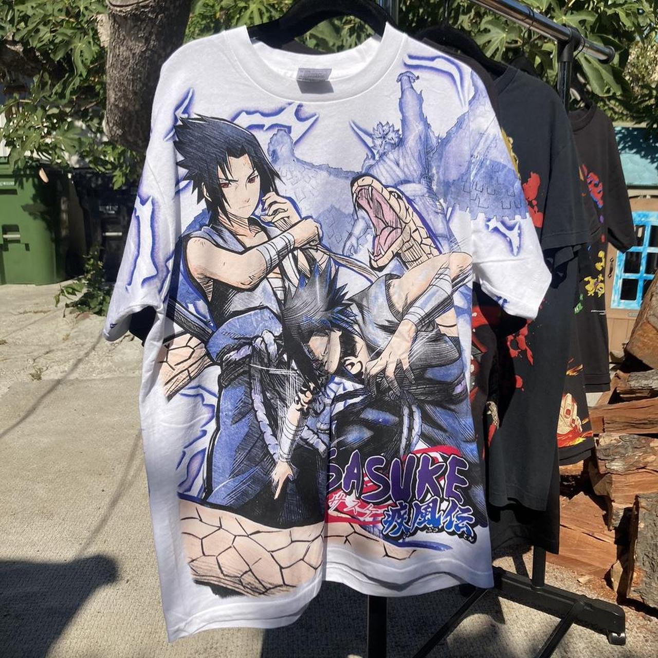 Naruto sasuke vintage reprint tshirt for men Brand... - Depop